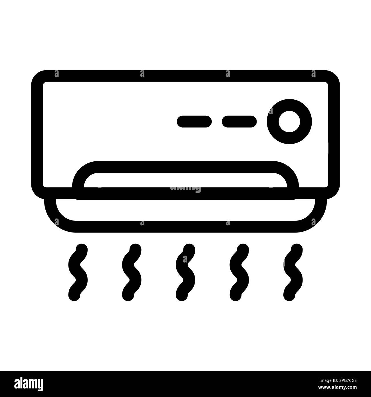 Air Conditioning Vector Thick Line Icon For Personal And Commercial Use ...