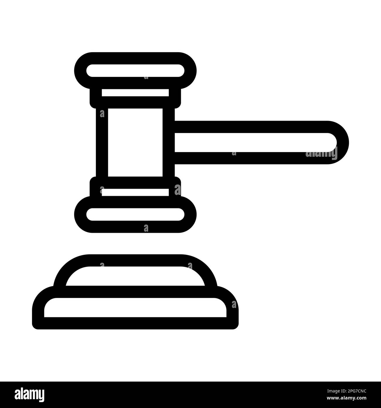 Court Gavel Vector Thick Line Icon For Personal And Commercial Use ...