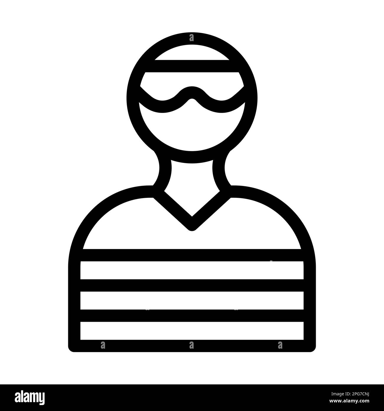 Robber Vector Thick Line Icon For Personal And Commercial Use Stock ...