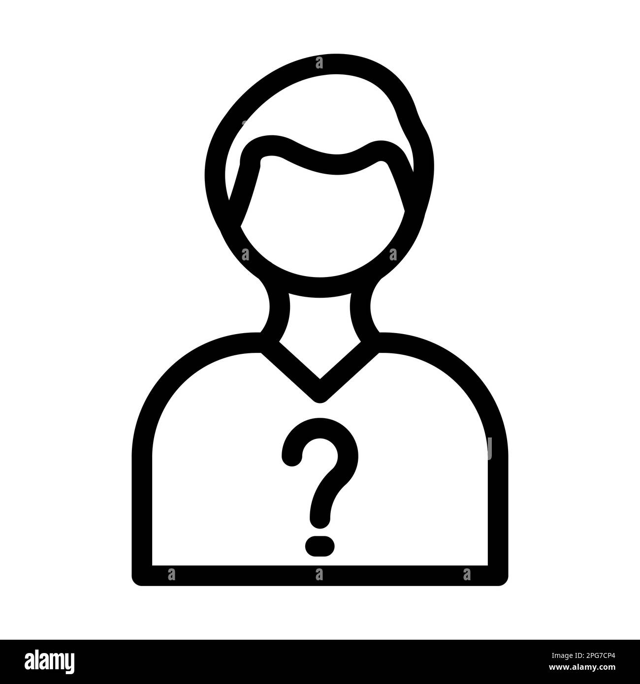Missing Person Vector Thick Line Icon For Personal And Commercial Use ...