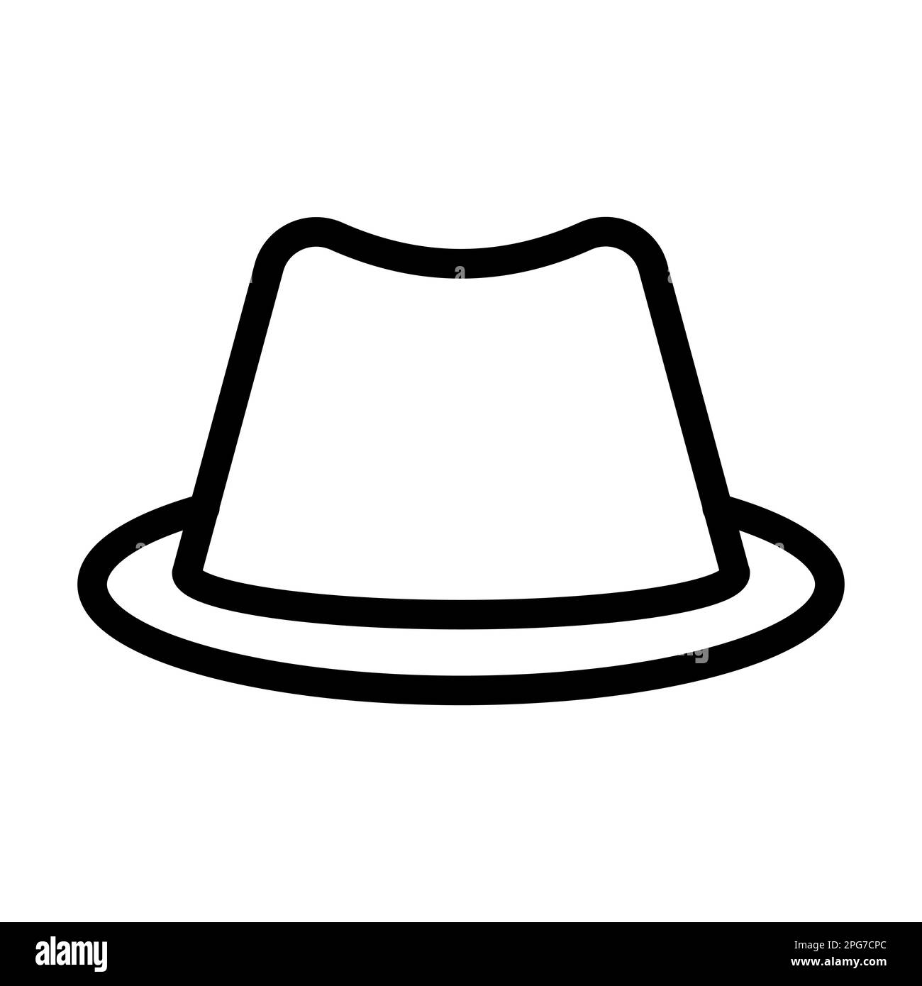 Detective Hat Vector Thick Line Icon For Personal And Commercial Use ...