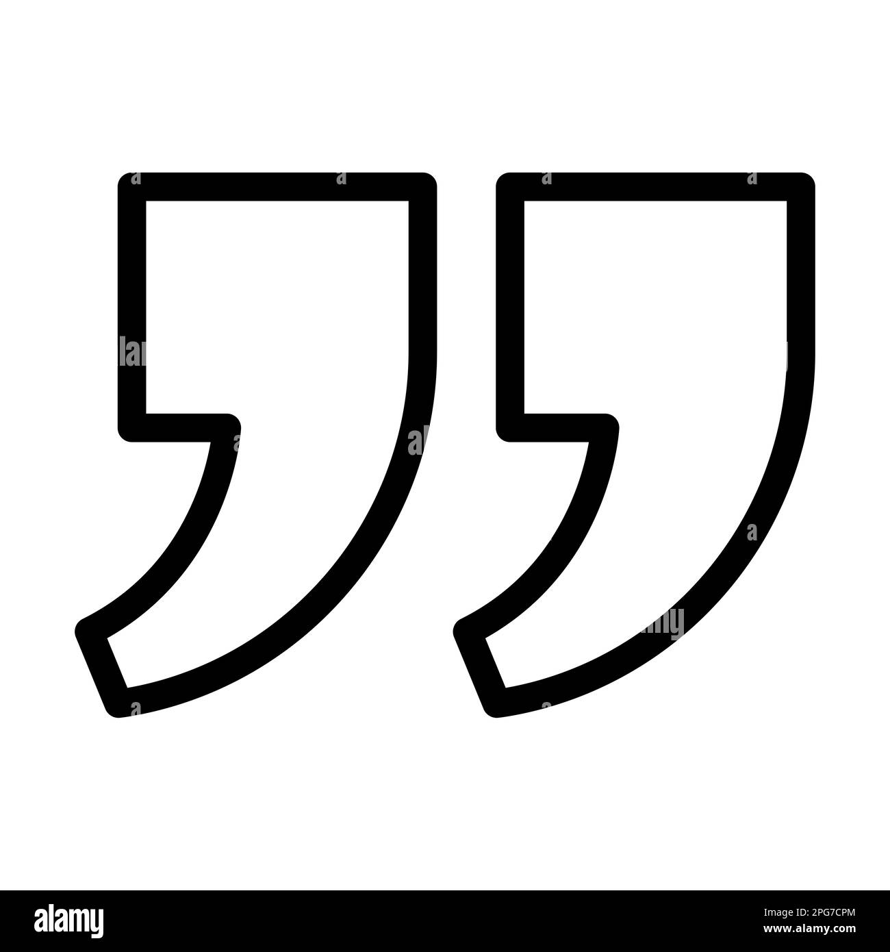 Quote Vector Thick Line Icon For Personal And Commercial Use Stock ...