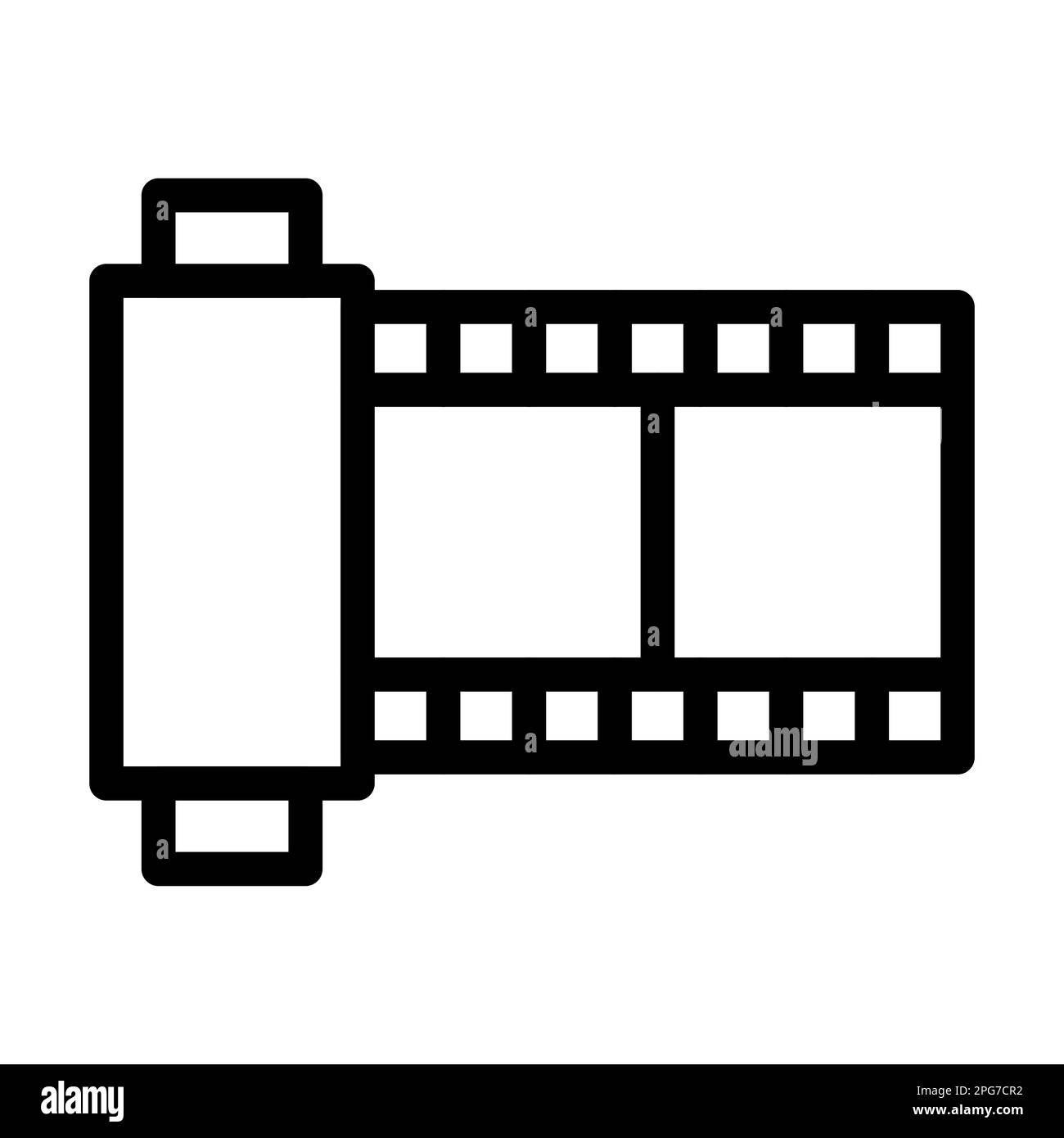 Camera Film Vector Thick Line Icon For Personal And Commercial Use ...