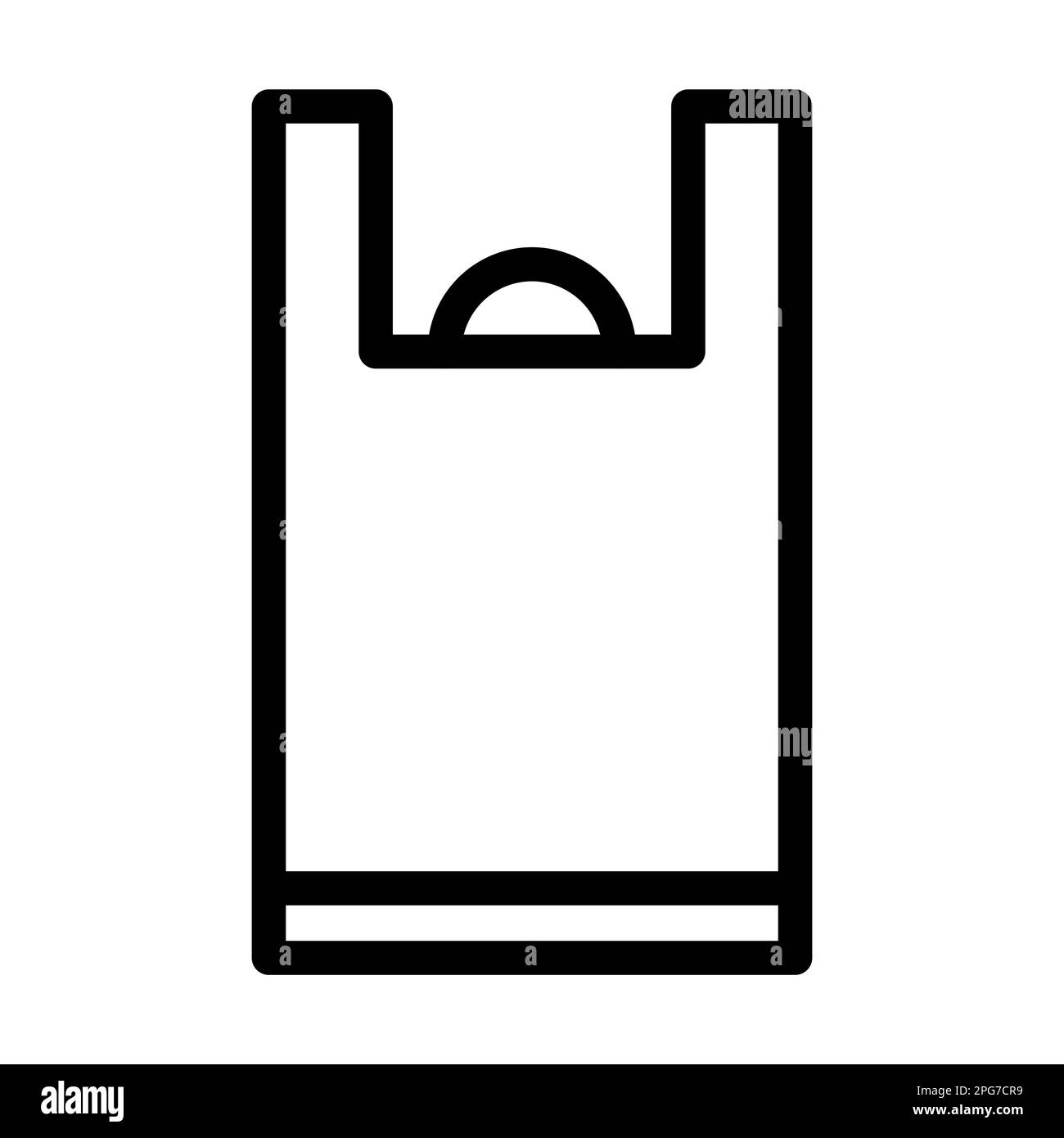 Plastic Bag Vector Thick Line Icon For Personal And Commercial Use ...