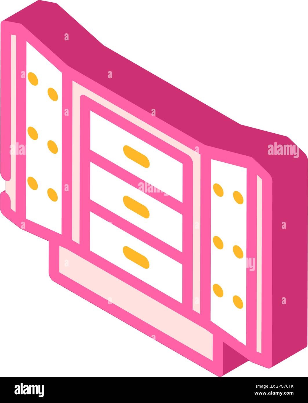 jewelry organizer box home interior isometric icon vector illustration ...
