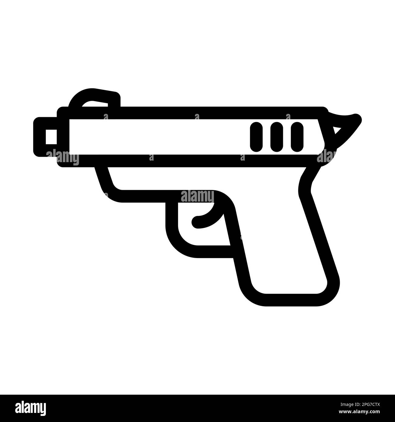 Gun Vector Thick Line Icon For Personal And Commercial Use Stock Photo ...