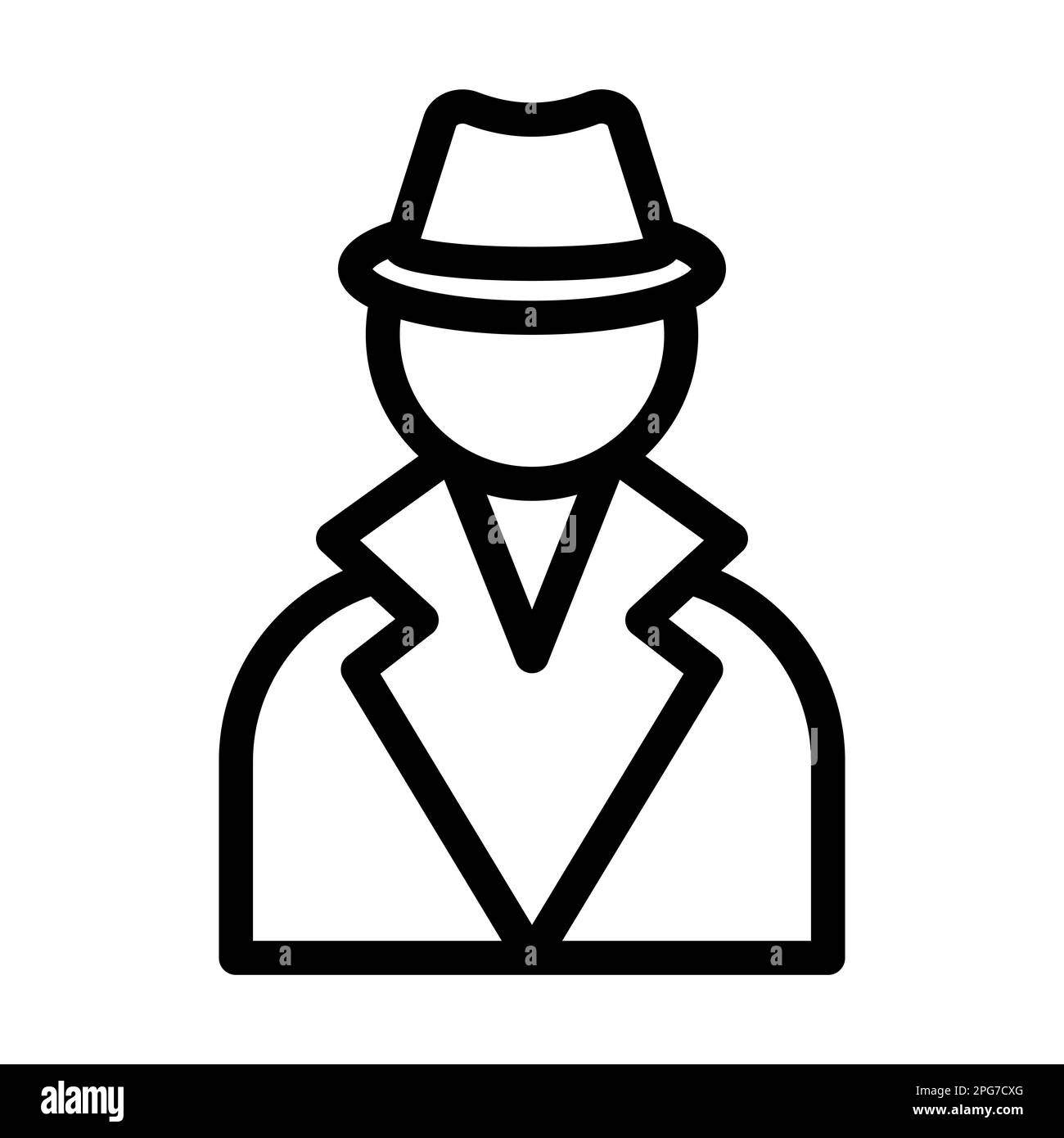 Spy Vector Thick Line Icon For Personal And Commercial Use Stock Photo - Alamy