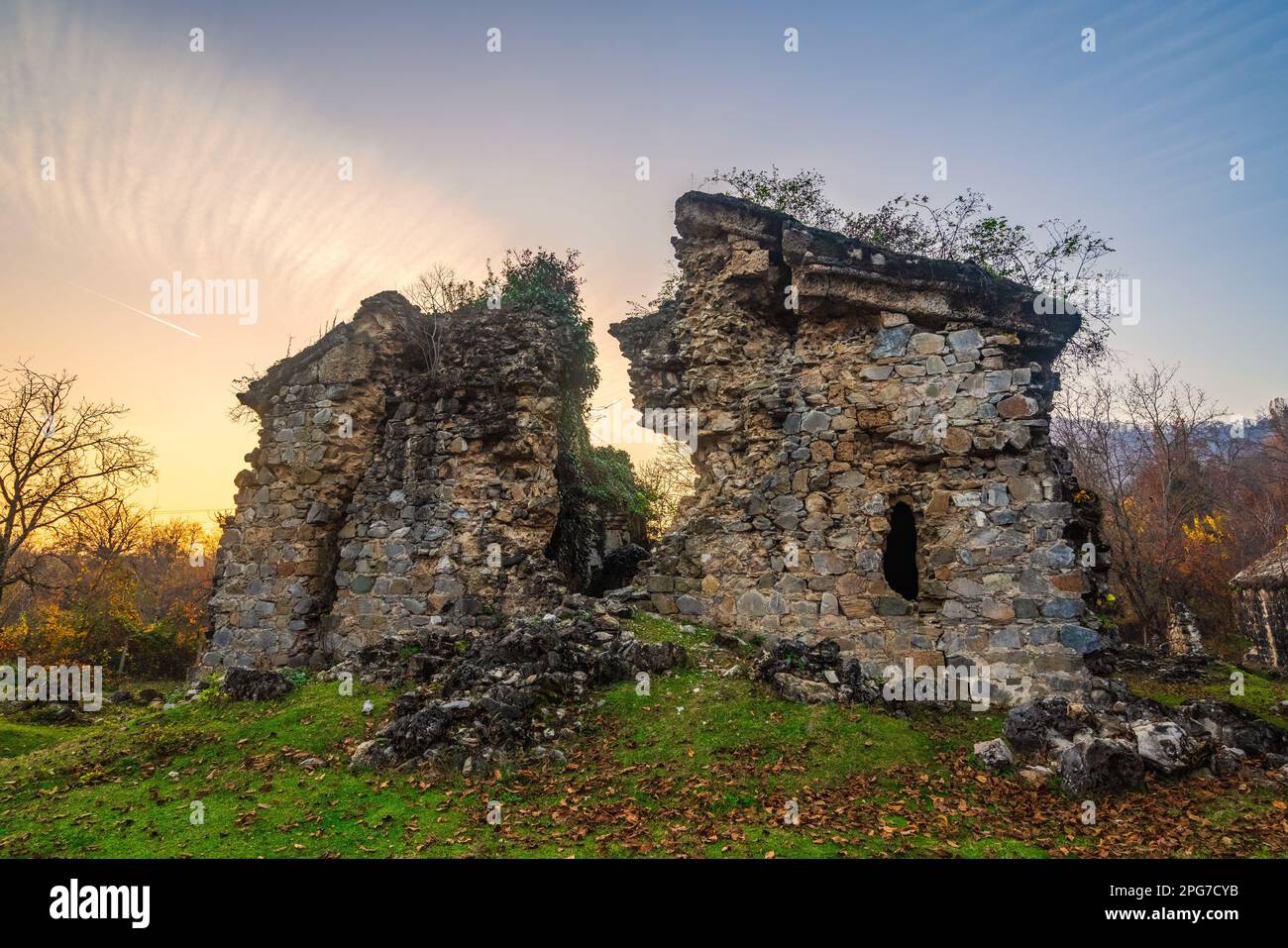 Ruins of the ancient Albanian complex of seven churches date back to ...