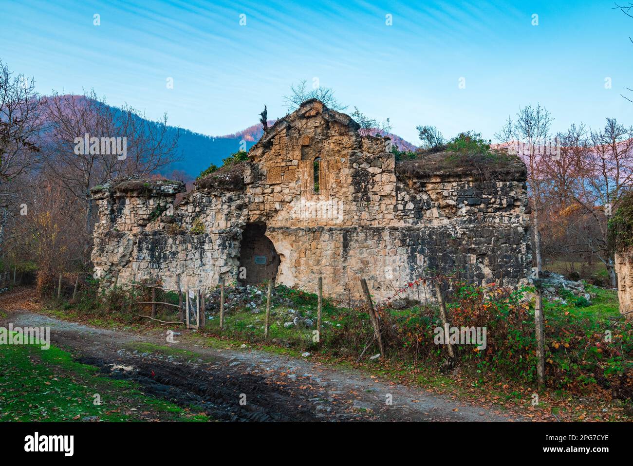 Ruins of the ancient Albanian complex of seven churches date back to ...