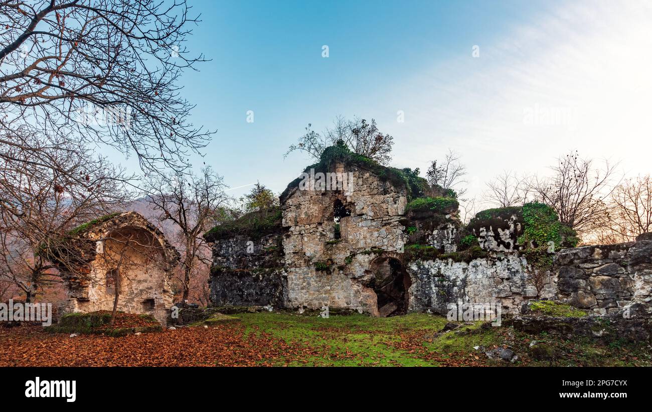 Ruins of the ancient Albanian complex of seven churches date back to ...