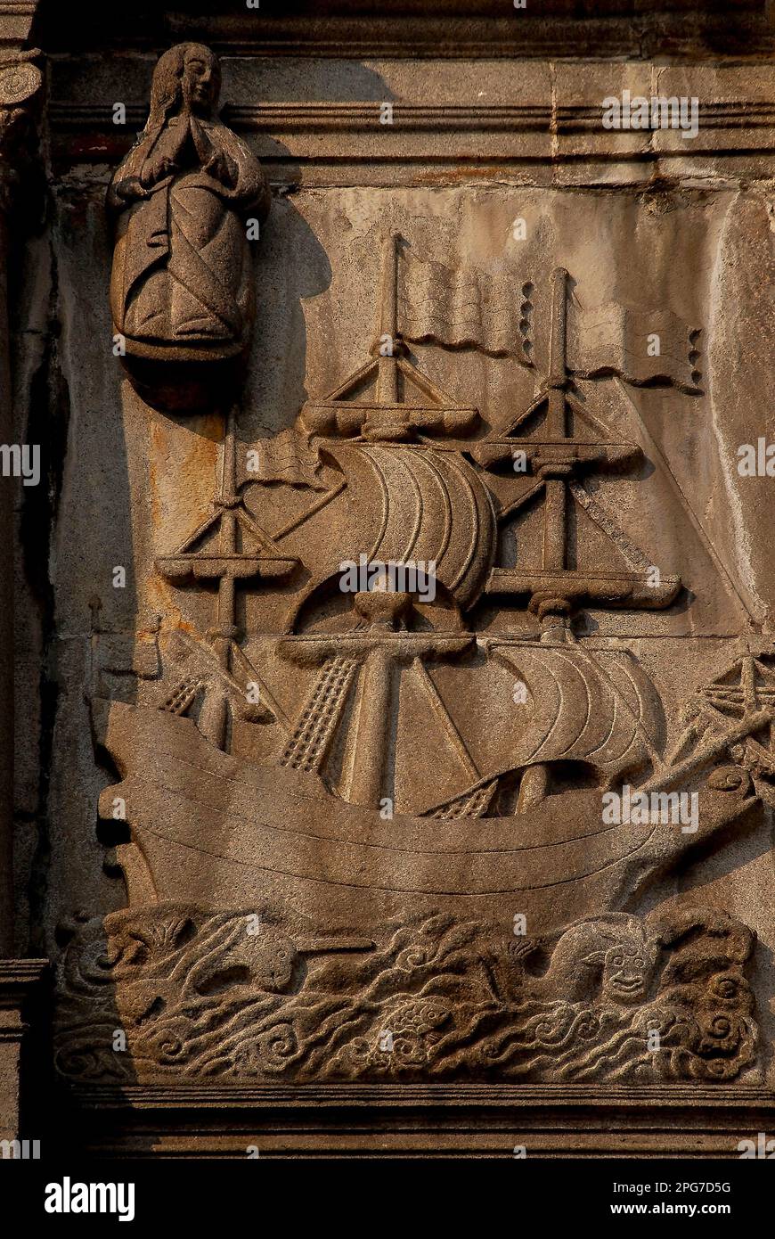 The Virgin Mary casts a protective eye over the galleon of the Church ...