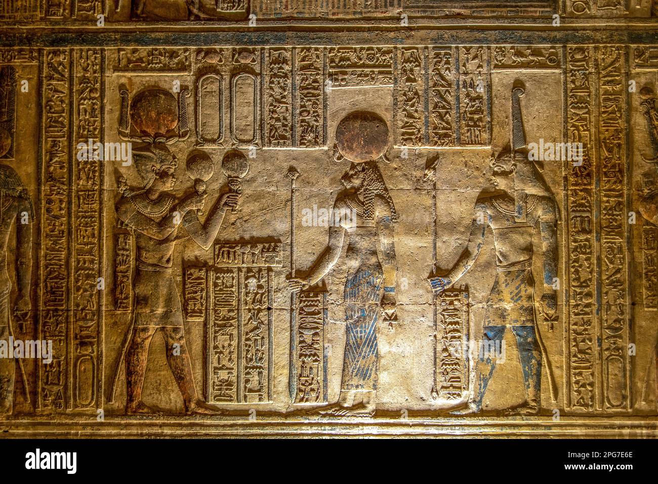 Inside Temple of Hathor, Dendera, Egypt Stock Photo - Alamy