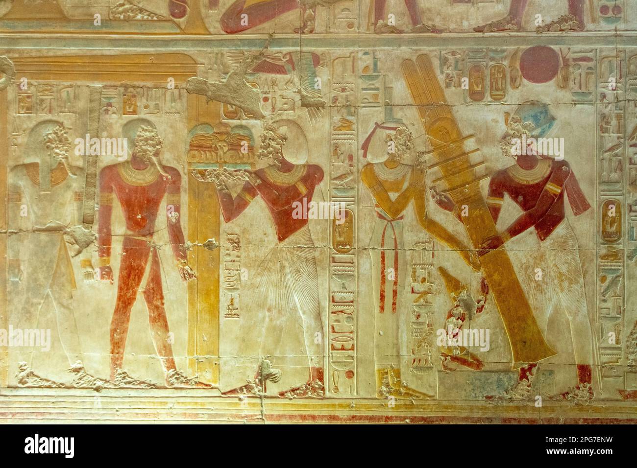 Inside Temple of Seti I, Abydos, Egypt Stock Photo - Alamy