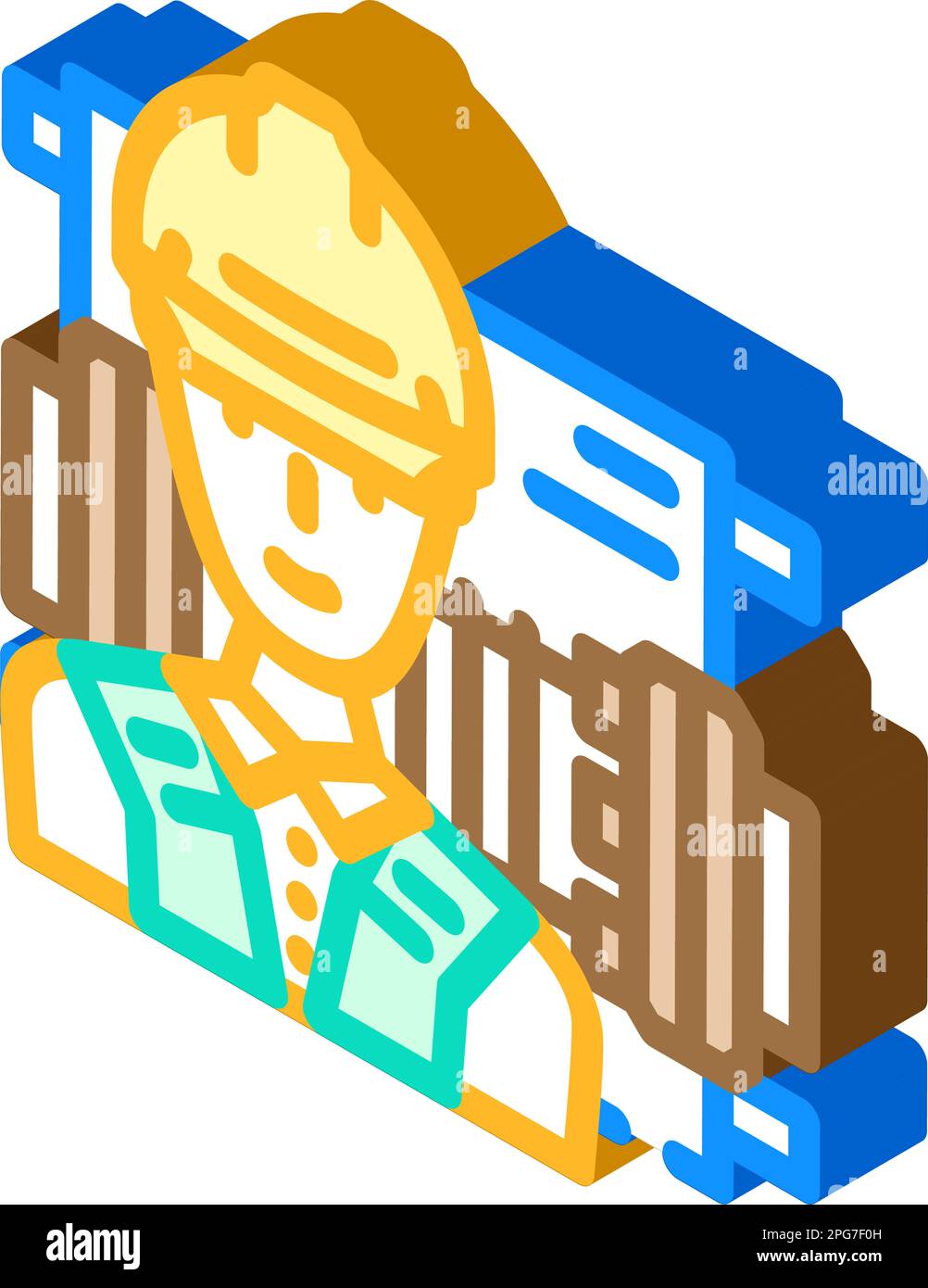 millwright repair worker isometric icon vector illustration Stock ...
