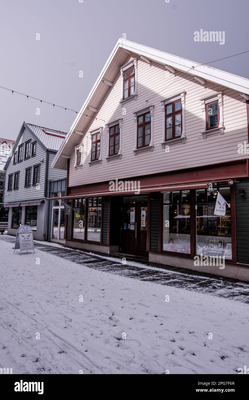 Sandnes, Norway, March 11 2023, Langgata Sandnes High Street Old ...