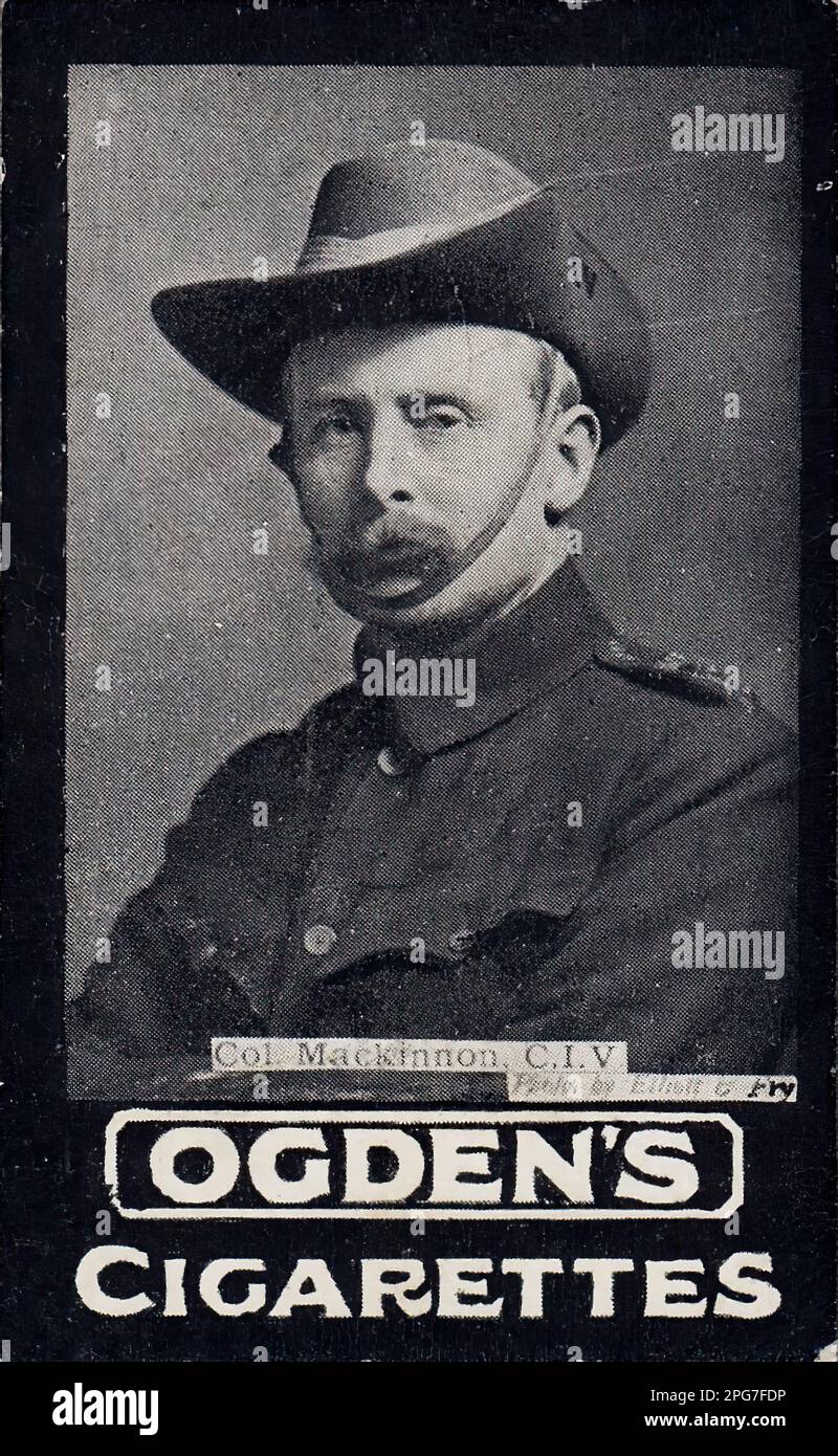 Portrait of Colonel Mackinnon - Vintage Cigarette Card, Victorian Era ...