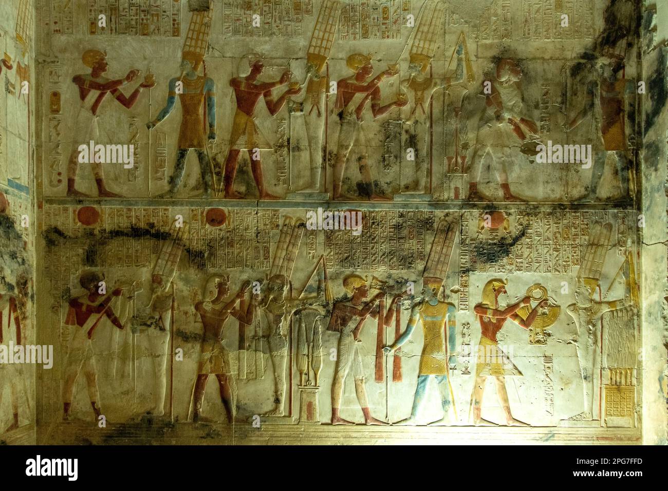 Inside Temple of Seti I, Abydos, Egypt Stock Photo - Alamy