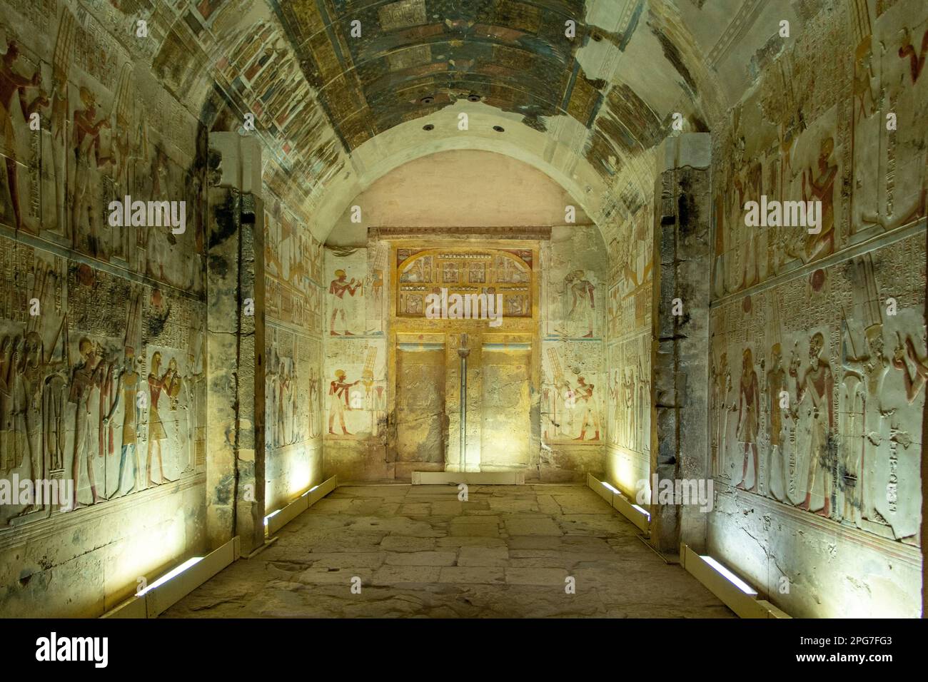 Inside Temple of Seti I, Abydos, Egypt Stock Photo - Alamy