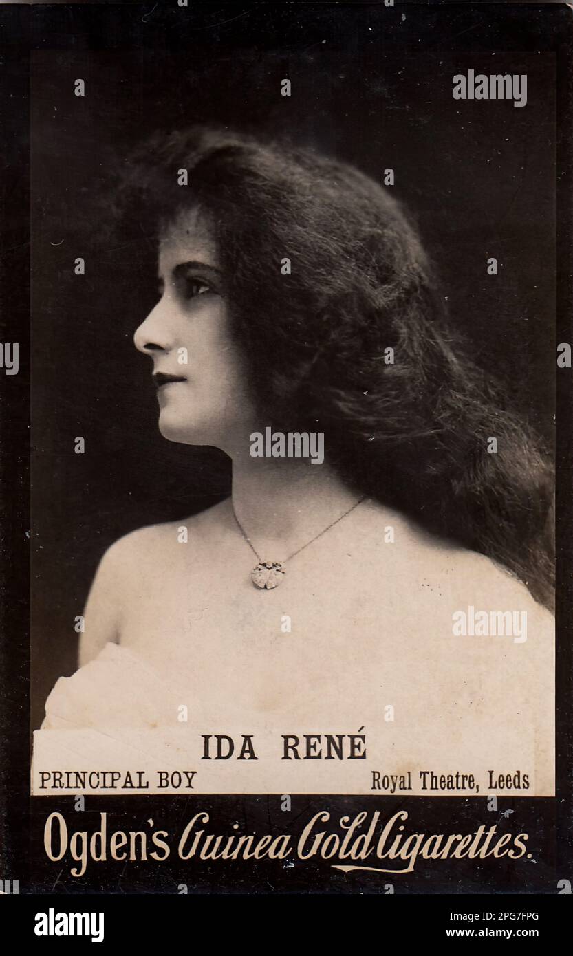 Portrait of Actress, Ida Rene - Vintage Cigarette Card, Victorian Era ...