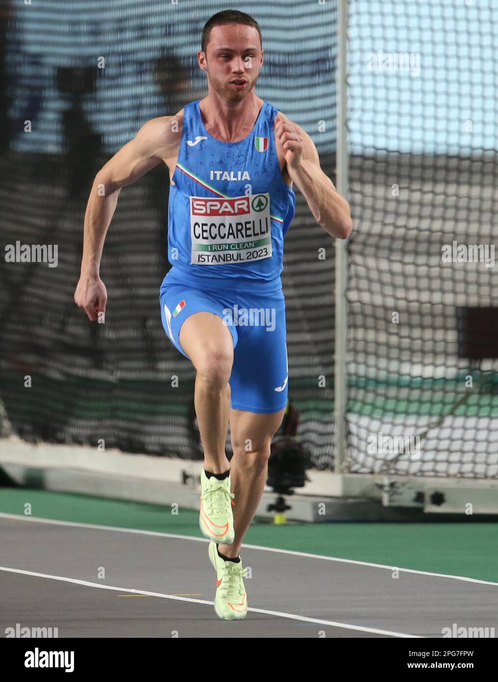 Samuele CECCARELLI of Italy 60m Men Heat during the European Athletics ...