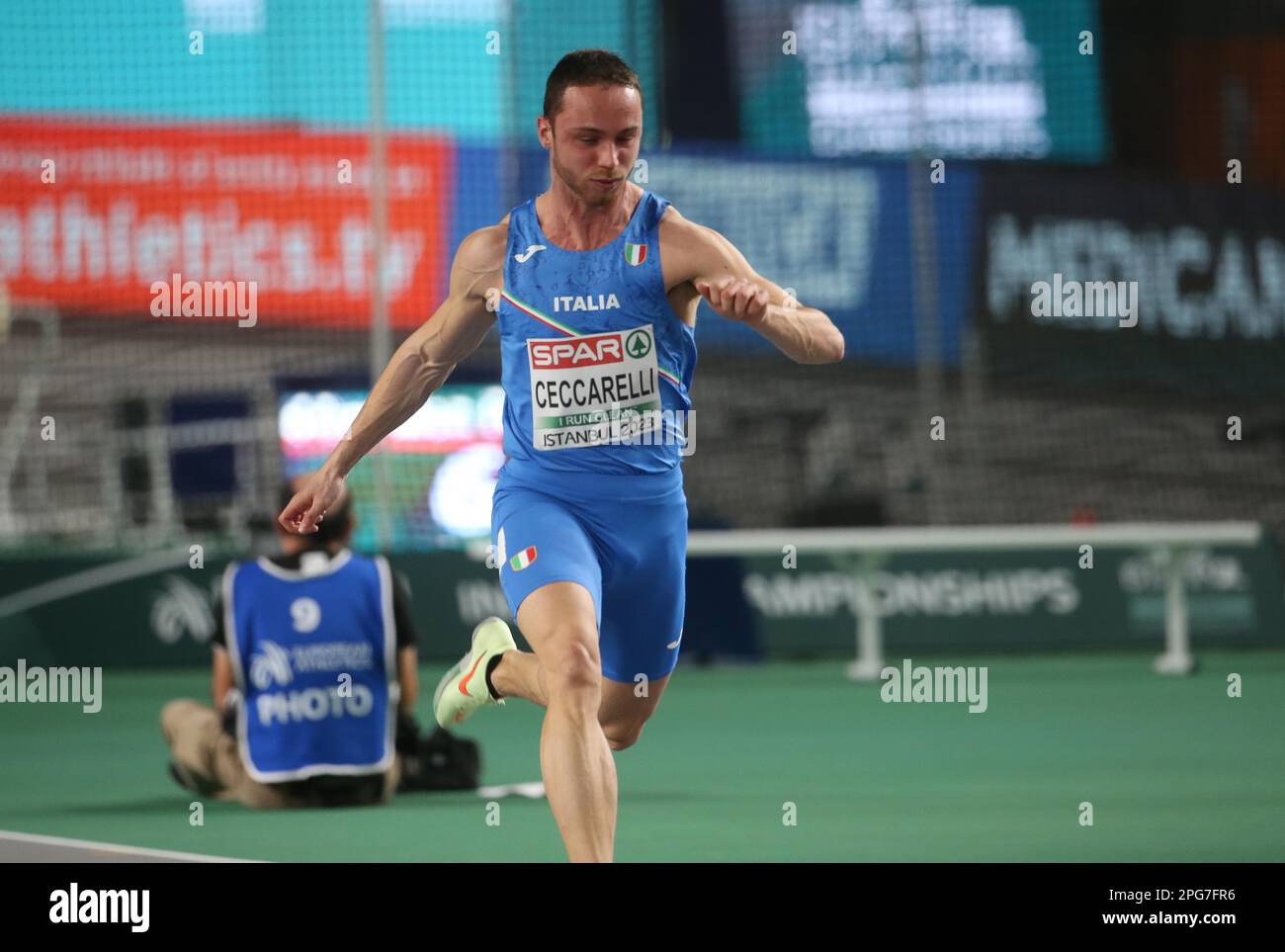 Samuele CECCARELLI of Italy 60m Men Heat during the European Athletics ...