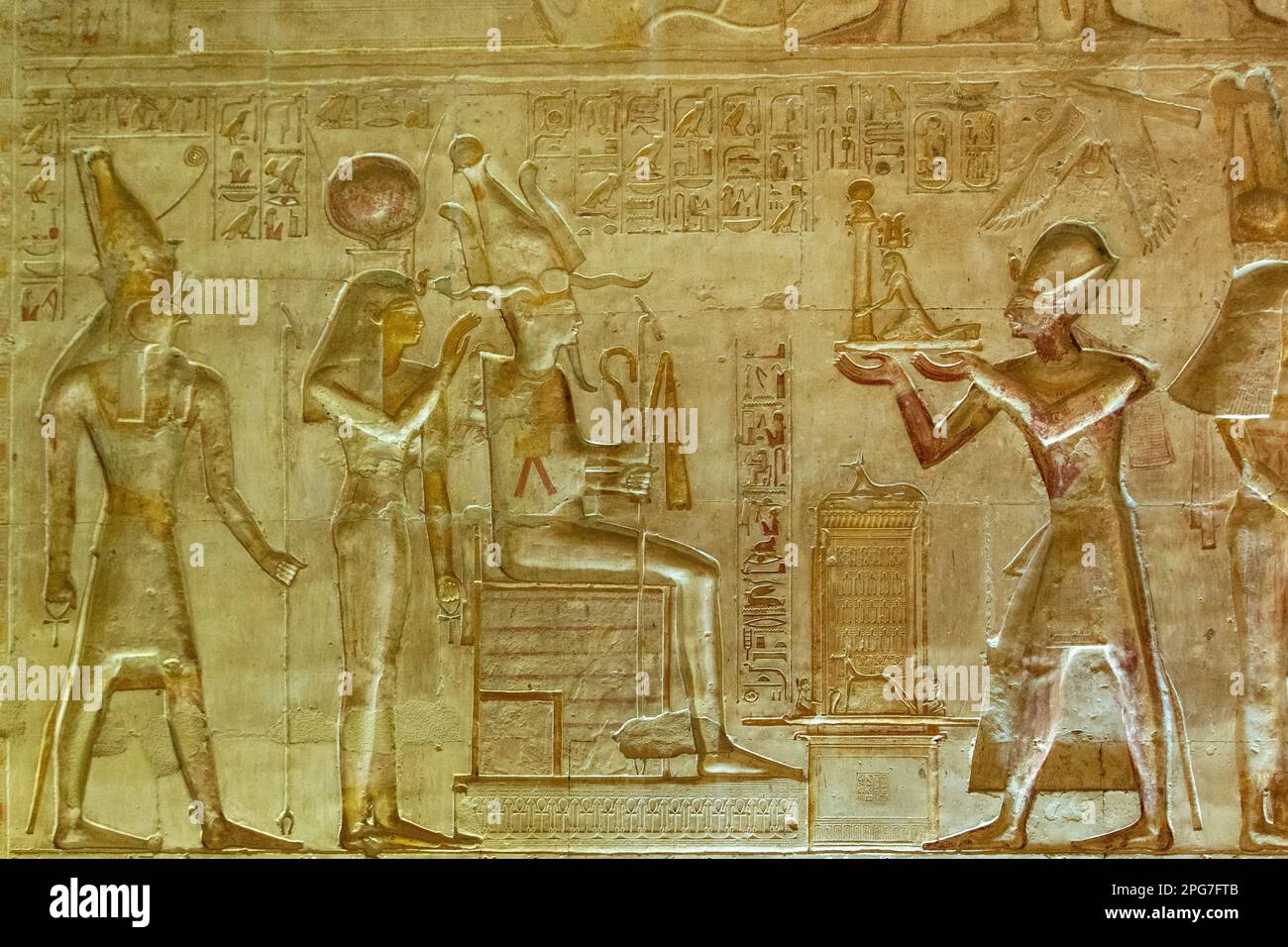 Inside Temple of Seti I, Abydos, Egypt Stock Photo - Alamy