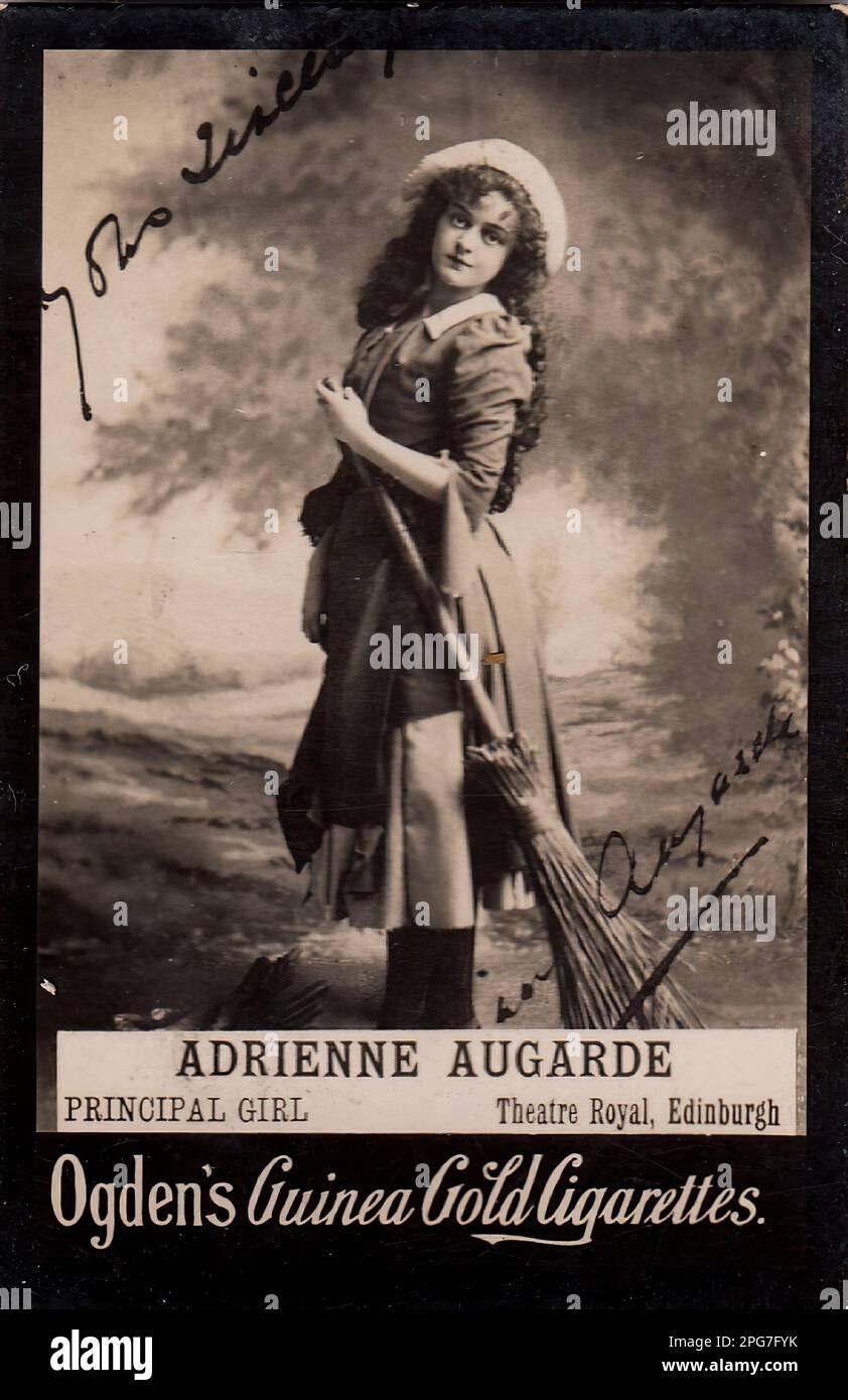 Portrait of Actress Adrienne Augarde - Vintage Cigarette Card, Victorian Era Stock Photo - Alamy