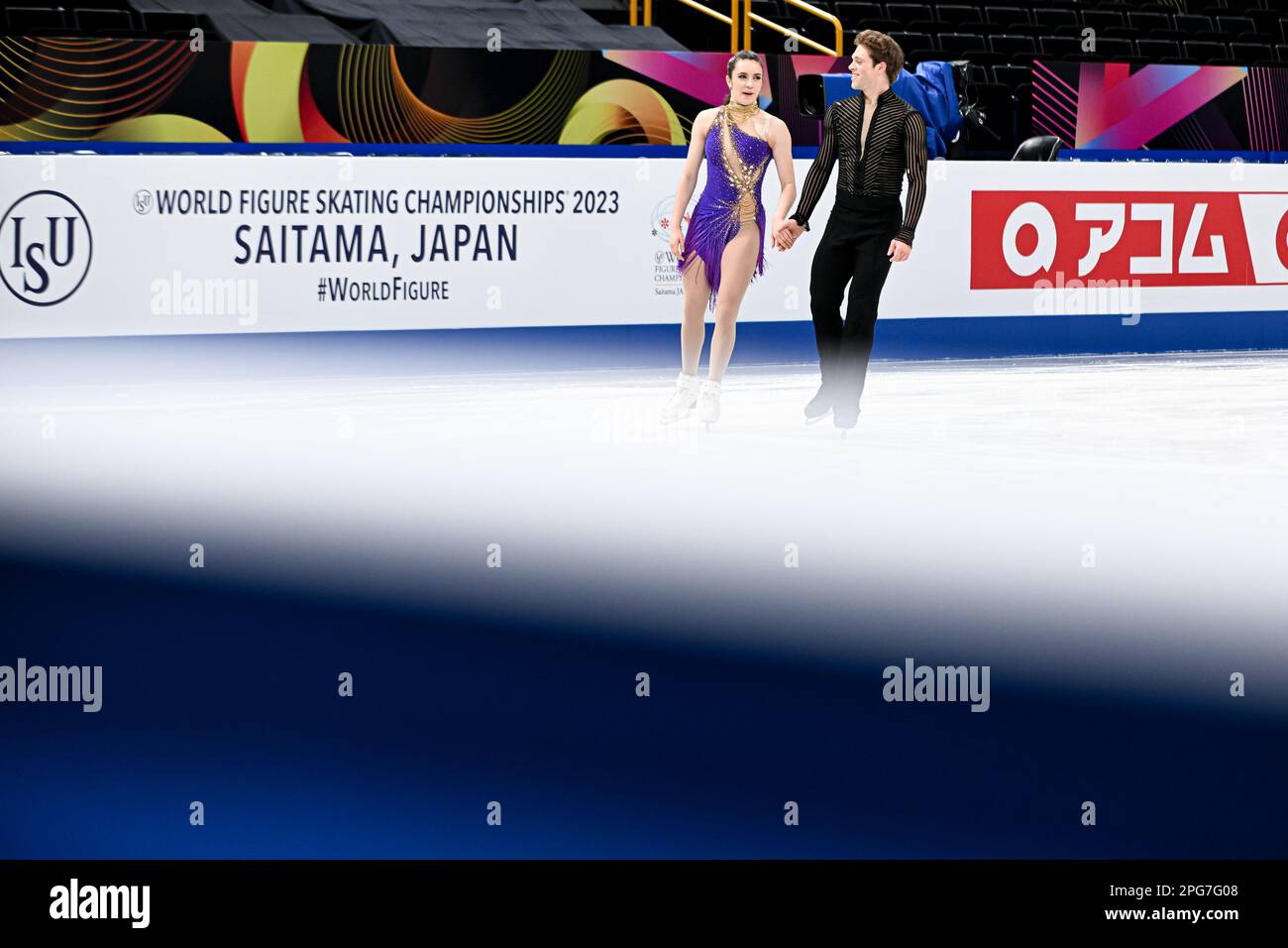 Caroline GREEN & Michael PARSONS (USA), during Ice Dance Practice, at ...
