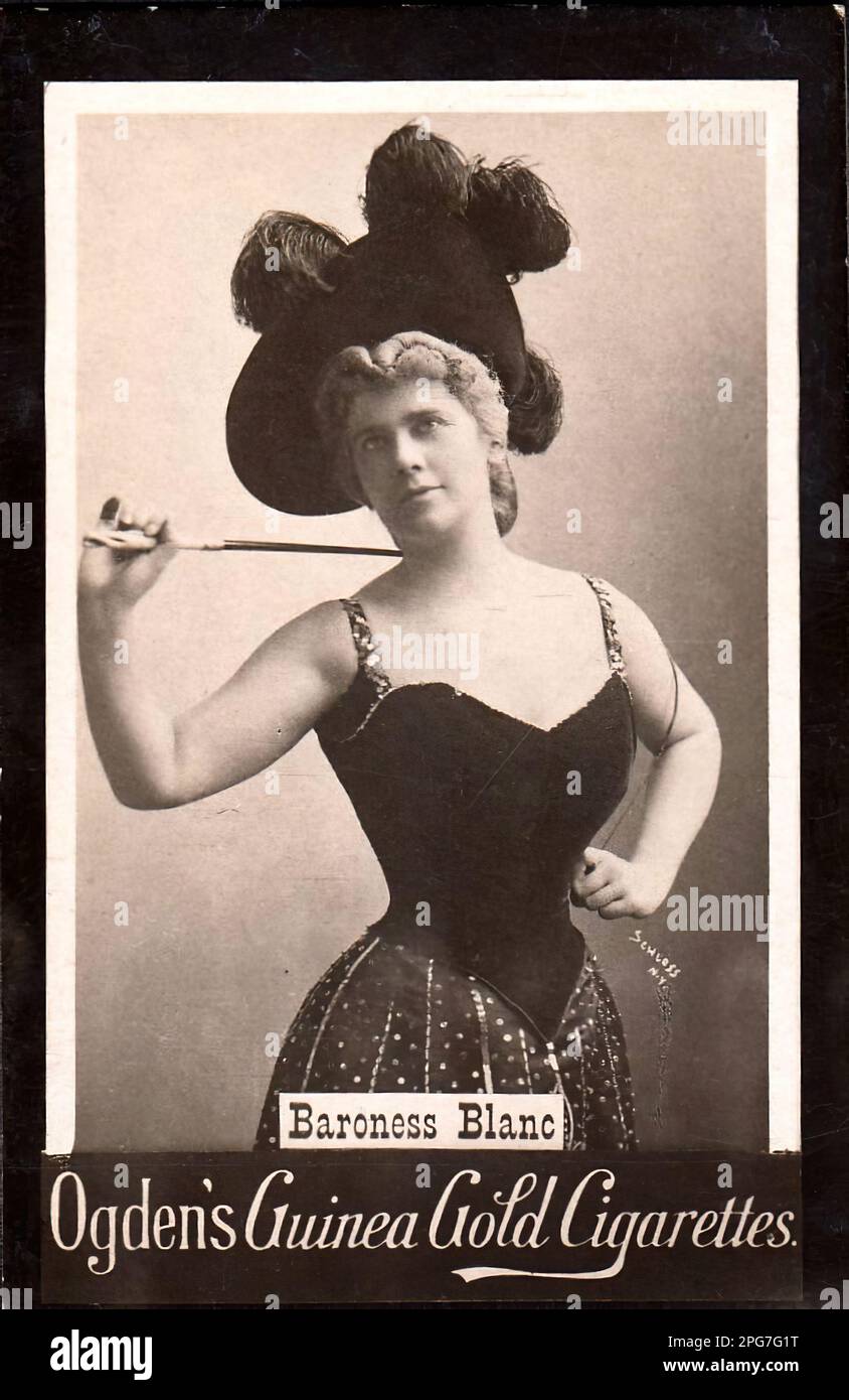 Portrait of Actress Baroness Blanc - Vintage Cigarette Card, Victorian ...