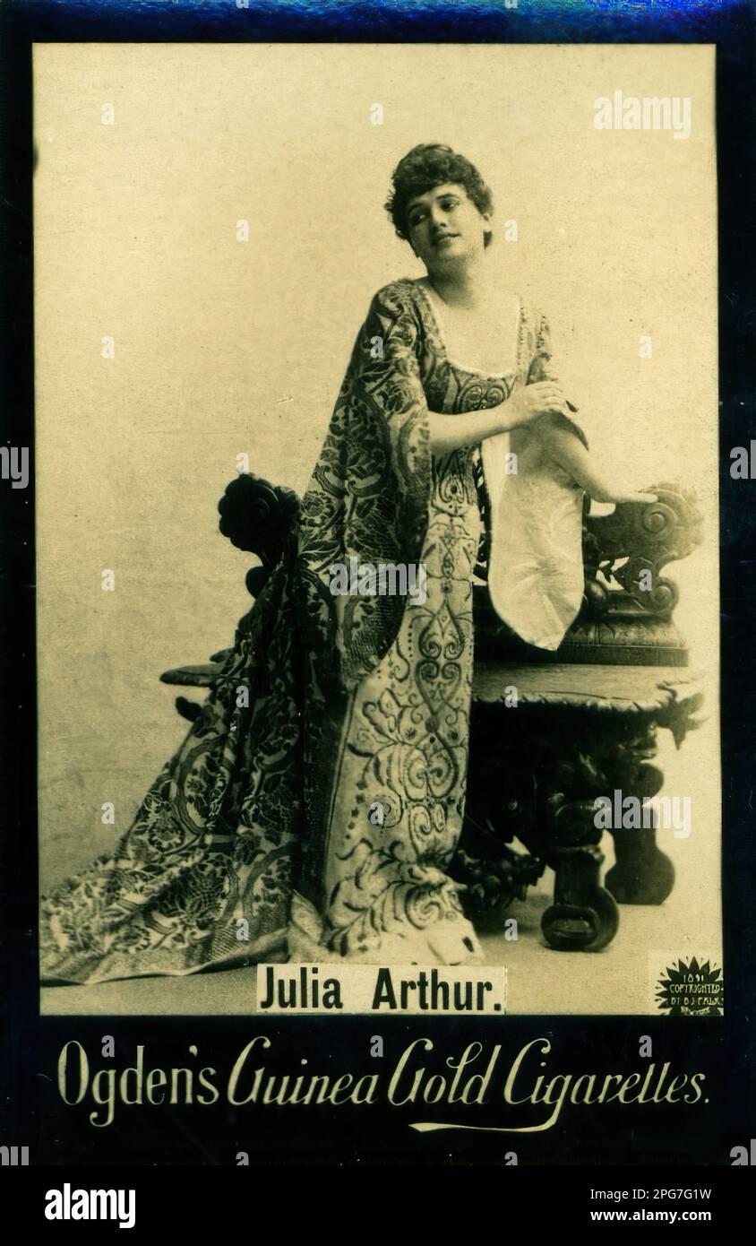 Portrait of Actress Julia Arthur - Vintage Cigarette Card, Victorian ...