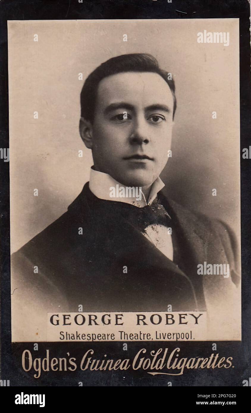 Portrait of Actor George Robey - Vintage Cigarette Card, Victorian Era ...
