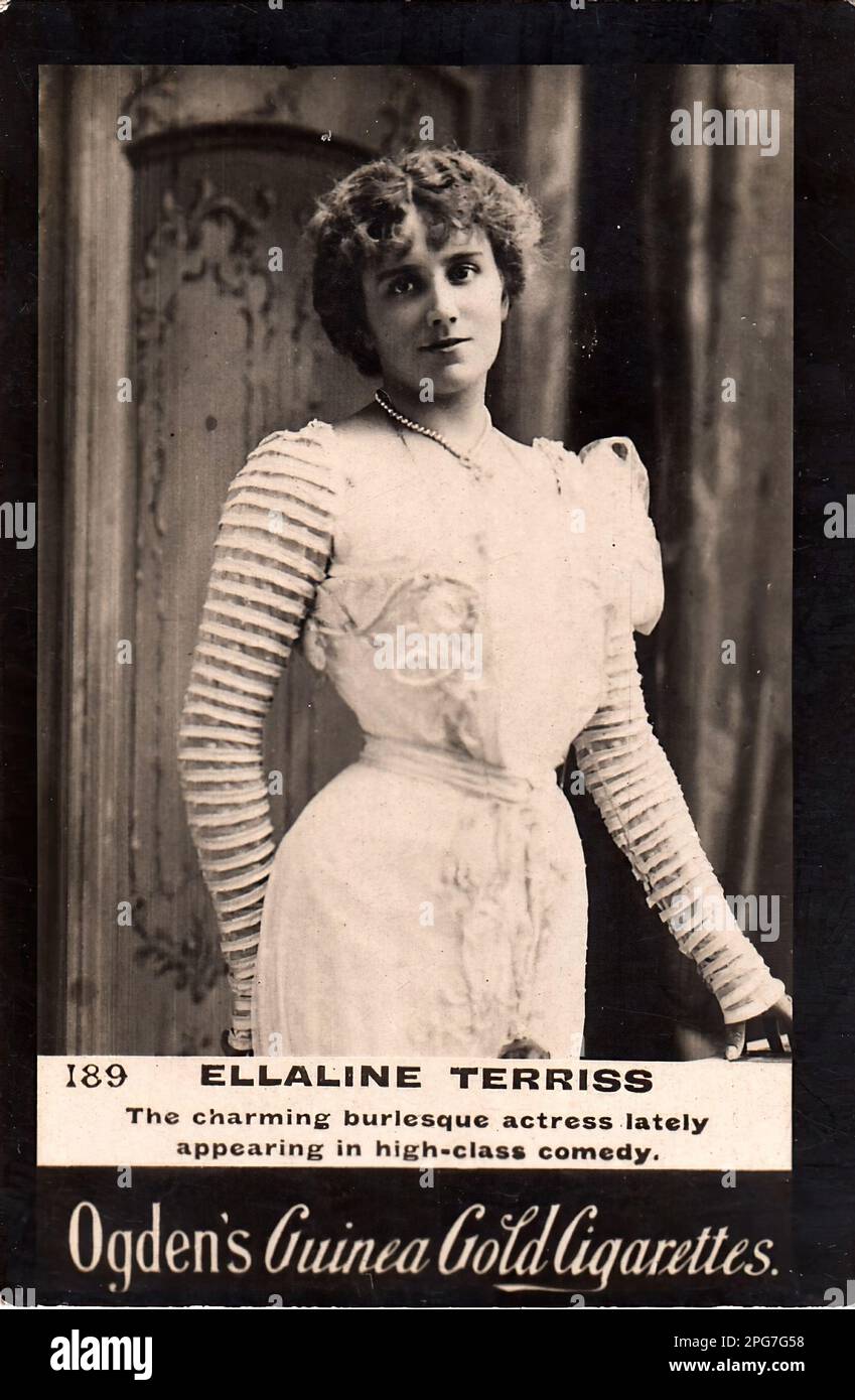 Portrait of Actress Ellaline Terriss - Vintage Cigarette Card ...