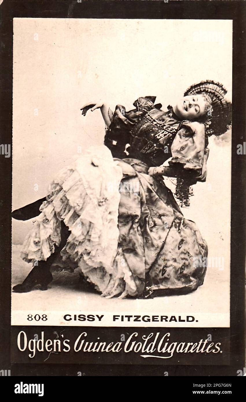Portrait of Actress Cissy Fitzgerald - Vintage Cigarette Card ...