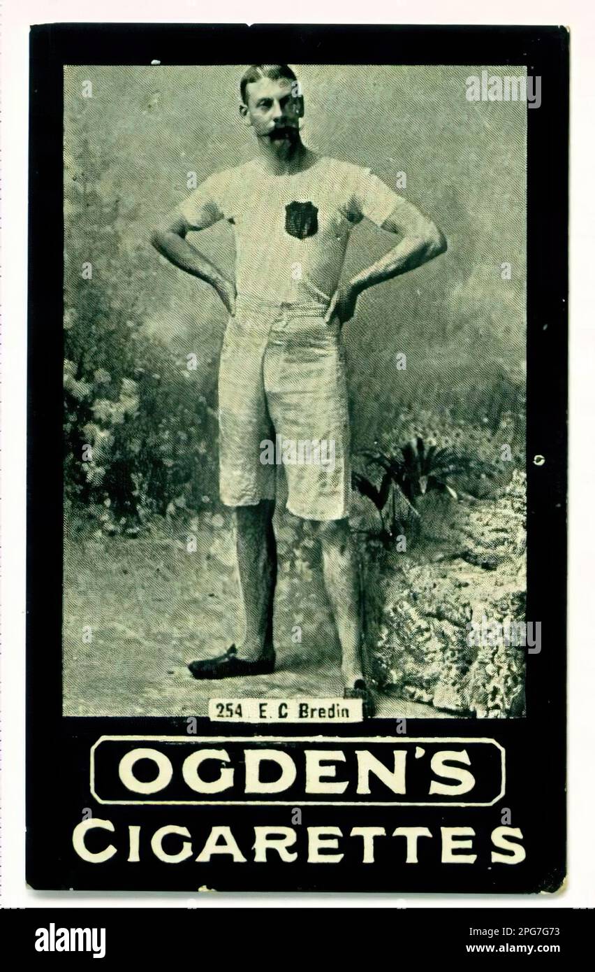 Portrait of Runner E.C.Bredin - Vintage Cigarette Card, Victorian Era ...