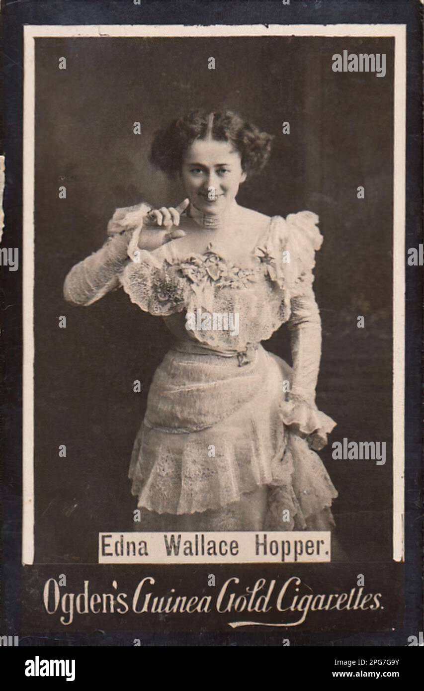 Portrait of Actress Edna Wallace Hopper - Vintage Cigarette Card ...