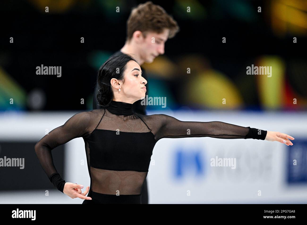 Isabella GAMEZ & Aleksandr KOROVIN (PHI), during Pairs Practice, at the ...
