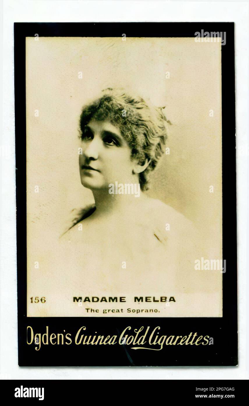 Portrait of Madame Melba - Vintage Guinea Gold Cigarette Card ...