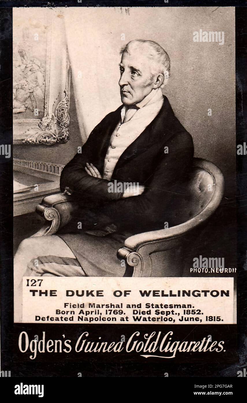 Portrait of Duke of Wellington - Vintage Guinea Gold Cigarette Card ...