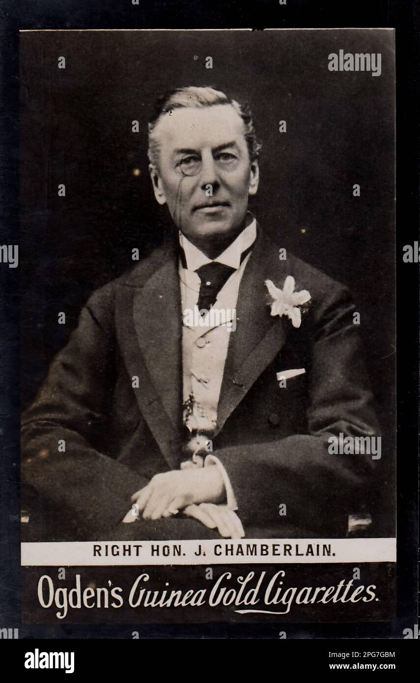 Portrait of Right Honourable Joseph Chamberlain - Vintage Cigarette ...