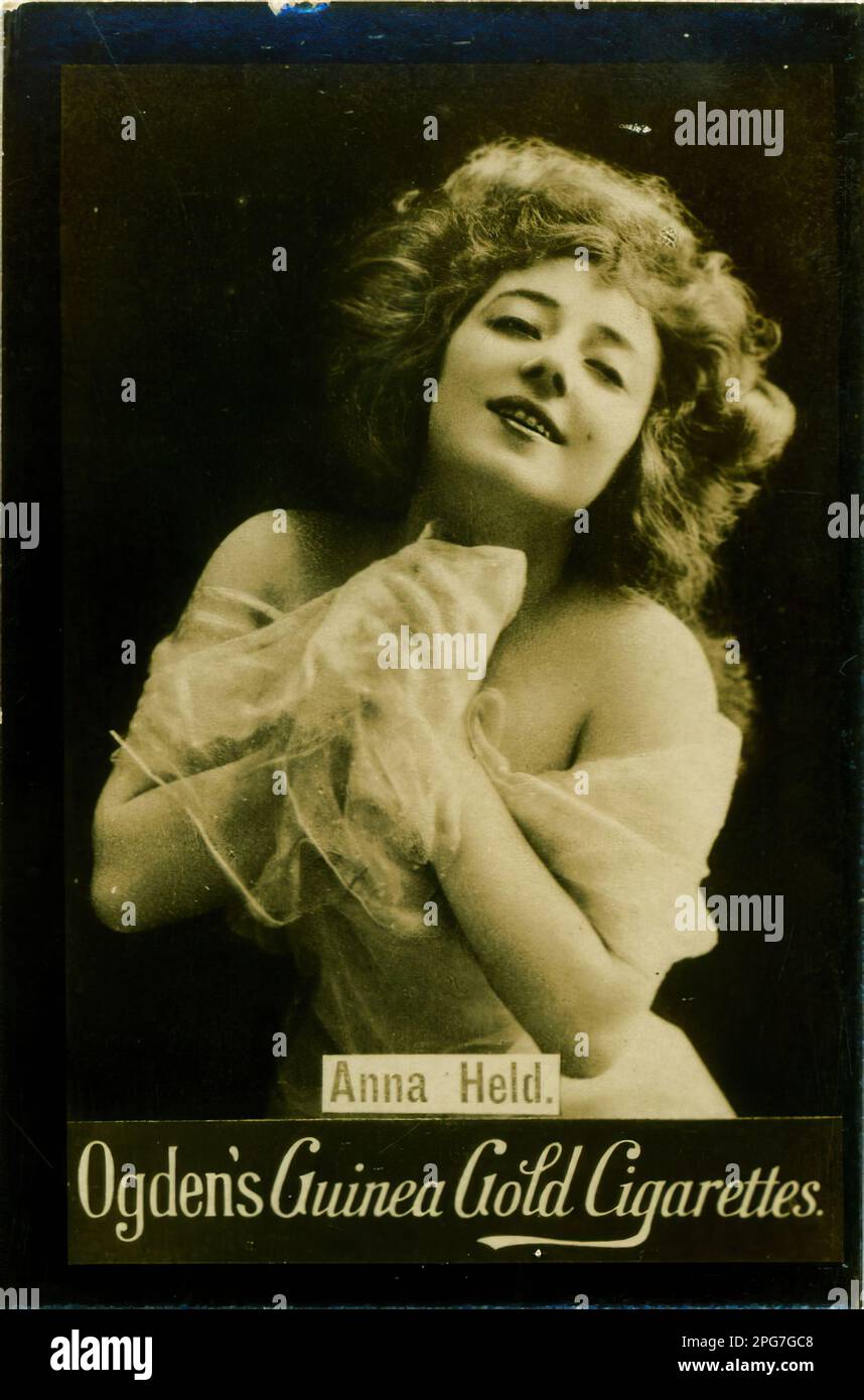 Portrait of Actress Anna Held - Vintage Cigarette Card, Victorian Era Stock Photo - Alamy