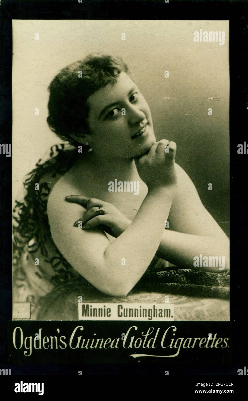 Portrait of Actress Minnie Cunningham - Vintage Cigarette Card ...