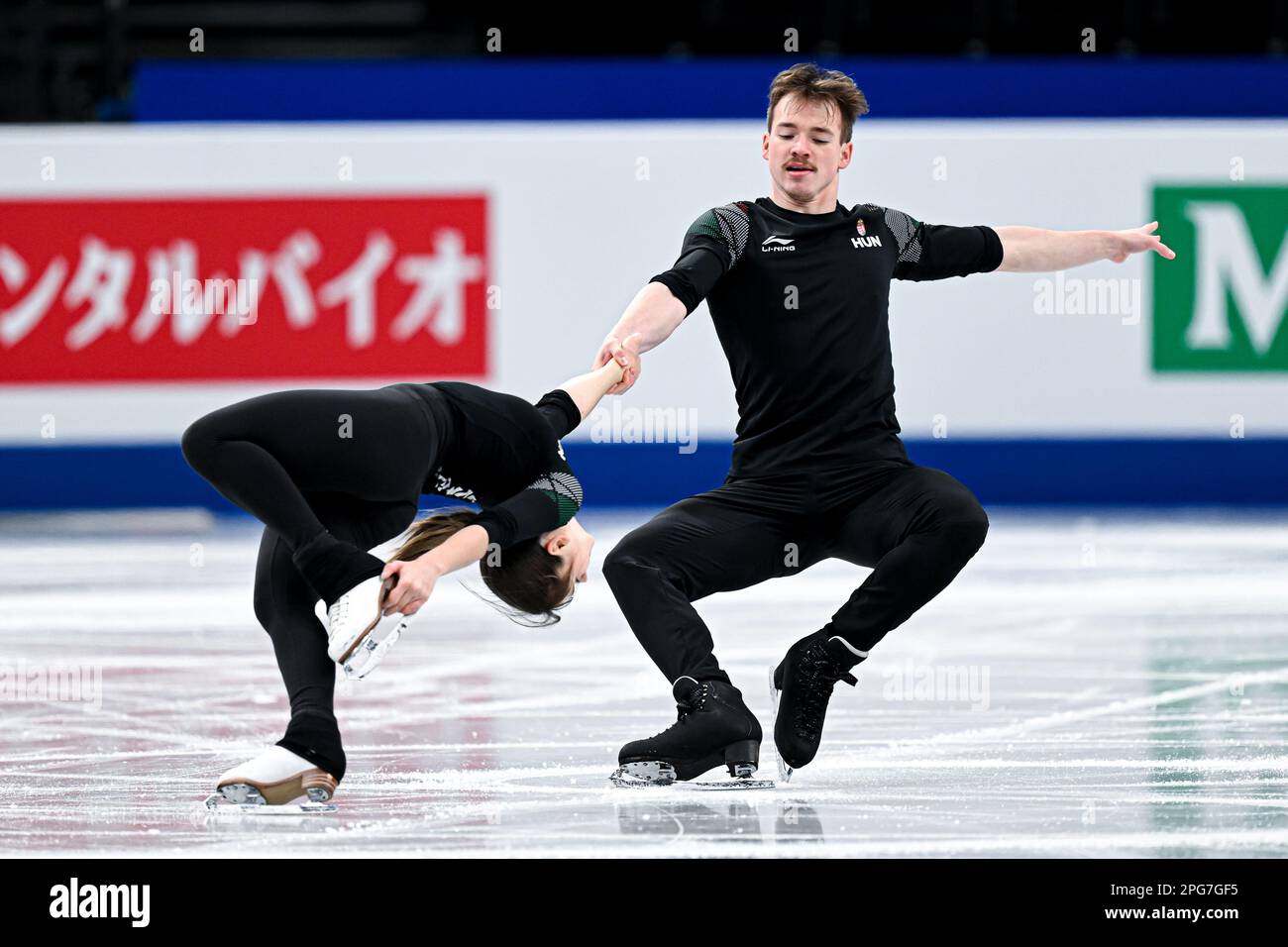 Maria PAVLOVA & Alexei SVIATCHENKO (HUN), during Pairs Practice, at the ...