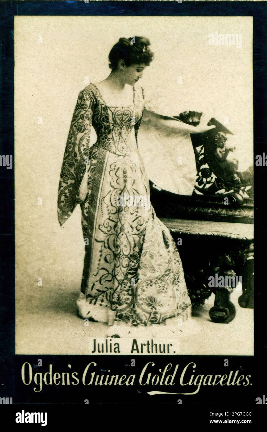 Portrait of Actress Julia Arthur - Vintage Cigarette Card, Victorian ...