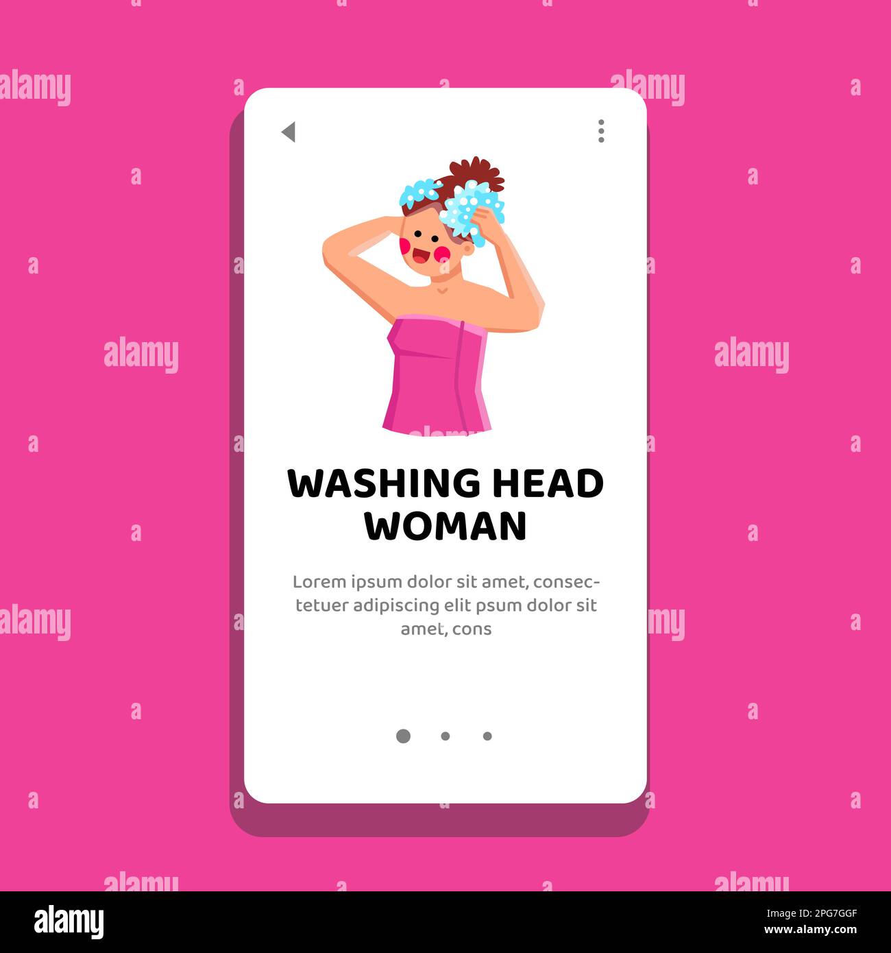 Lady washing hair Stock Vector Images - Alamy