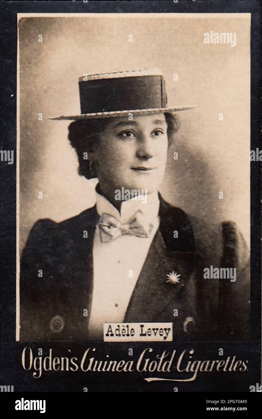 Portrait of Actress Adele Levey - Vintage Cigarette Card, Victorian Era ...