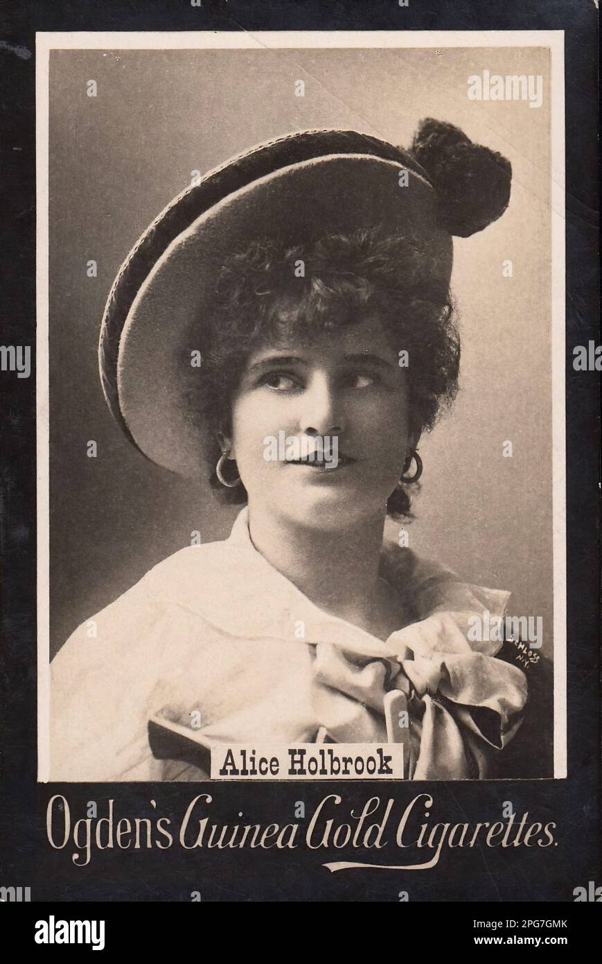 Portrait of Actress Alice Holbrook - Vintage Cigarette Card, Victorian ...