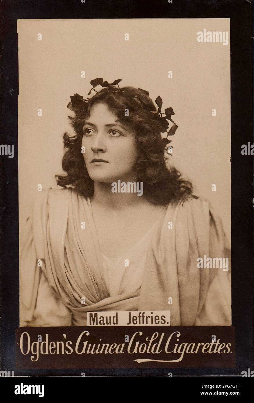 Portrait of Actress Maud Jeffries - Vintage Cigarette Card, Victorian ...