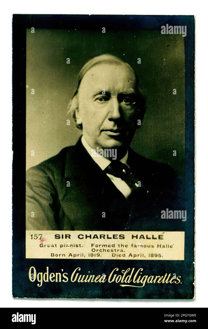 Portrait of Sir Charles Halle - Vintage Guinea Gold Cigarette Card ...
