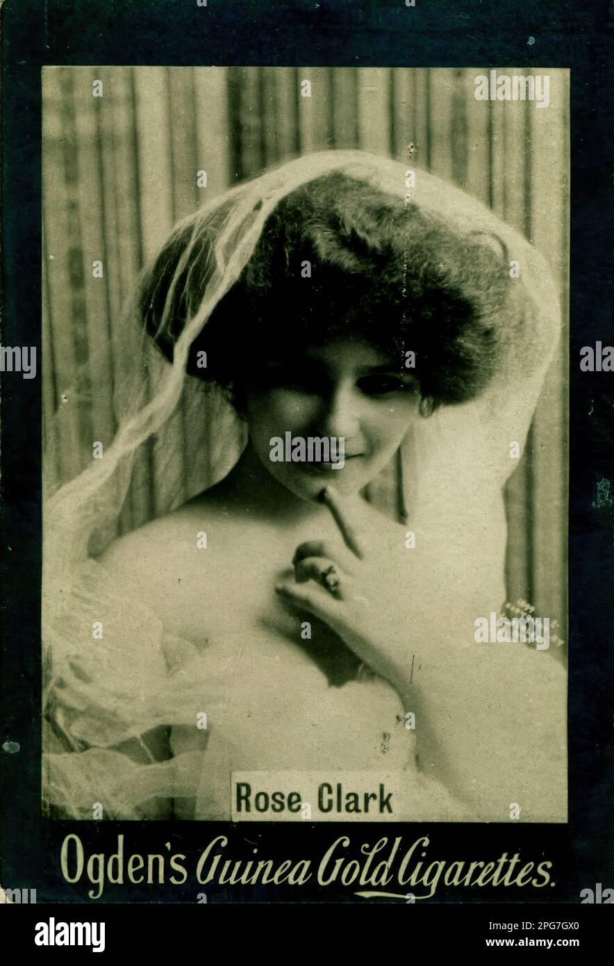 Portrait of Actress Rose Clark - Vintage Cigarette Card, Victorian Era ...