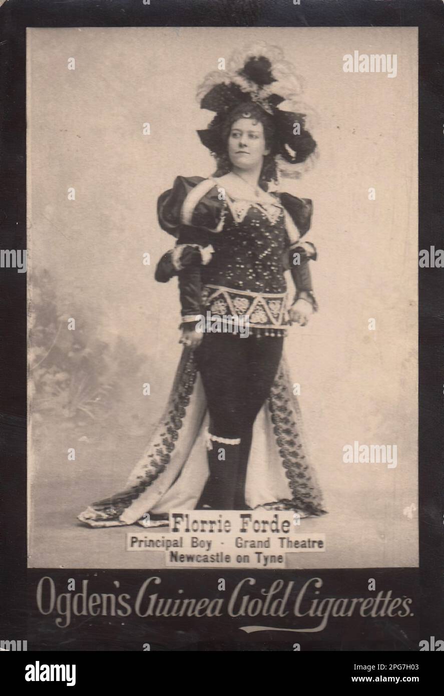 Portrait of Actress Florrie Forde - Vintage Cigarette Card, Victorian ...